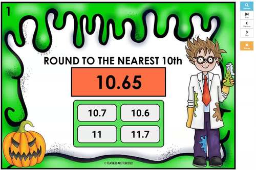 BOOM Cards Halloween Theme Decimals Self-Checking Grade 5 | TPT