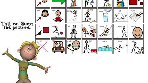 AAC Core Vocabulary Phrases Digital Speech Therapy Activity set 3