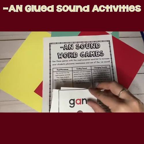 Glued Sounds AM, AN, ALL by Simply B Teaching | TPT