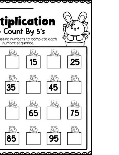 Multiplication Skip Counting Worksheets | Multiplication Skip Counting ...