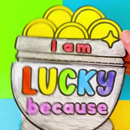 Pot of gold St Patrick's Day I'm I am lucky because writing craft ...