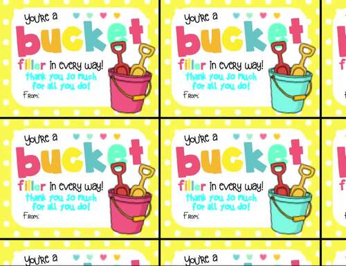 Beach Bucket (Pail) Teacher (Staff) Appreciation Gift Tag-You're a ...