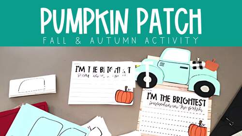 Fall Pumpkin Patch Craft | Harvest Truck Bulletin Board & Writing Activity