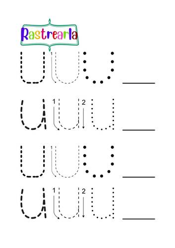 Toddlers Curriculum |Spanish Letter "U" Activities by Brainstorm Preschool