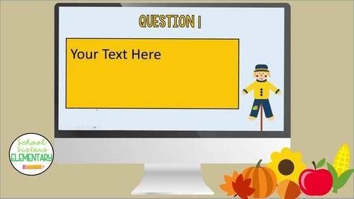 Fall Editable Review Game by School Sisters Elementary | TPT