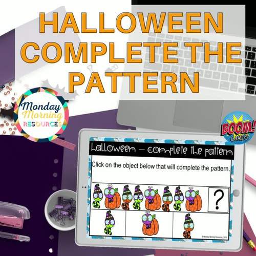 Halloween Math Pattern Boom Cards™| AAB, ABB, ABC, AAAB, AAABB| Digital ...