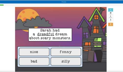 HALLOWEEN CONTEXT CLUES DIGITAL BOOM CARDS & PRINTABLE GAME (SPEECH ...
