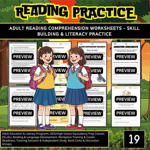 Adult Reading Comprehension Worksheets - Skill Building & Literacy Practice