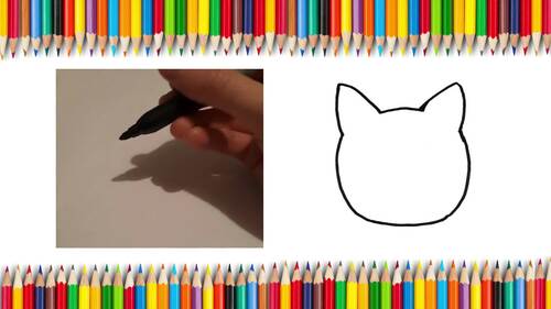 Cat Art Pack STEP-BY-STEP Halloween coloring, drawing, video ...