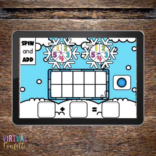 Winter Addition Addition within 10 Boom Cards™ Addition Games | TpT