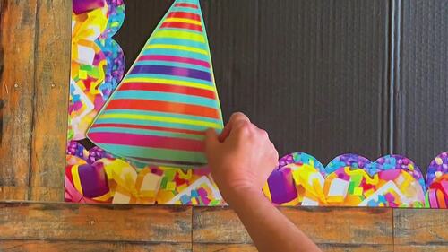 Birthday Bulletin Board Kit and Center Decorations by Bulletin Board Store