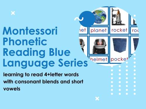 Montessori Phonetic Learning to Read Blue Language Series Print | TPT
