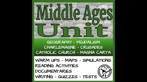 European Middle Ages Unit - Medieval Feudal System Charlemagne Crusades ...