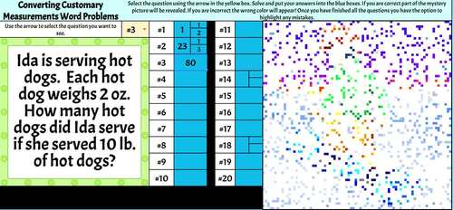 Converting Customary Measurement Word Problems Pixel Art | TpT