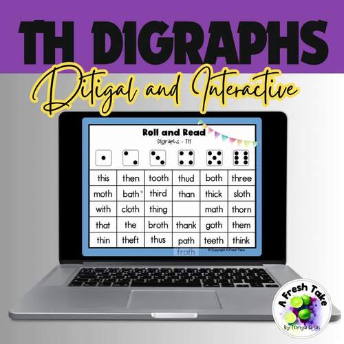 Digital Interactive Roll, Click, and Read - TH Consonant Digraphs