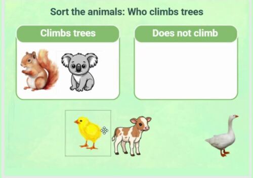 Animals That Live in Trees Sorting | Trees Study Boom Cards Pre-K - K