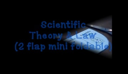 Scientific Law and Theory Foldable by Sandy's Science | TPT