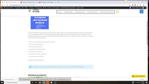 Job Shadow Bundle (editable templates, presentation, scavenger hunt ...