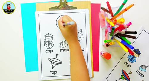 CVC Word Family OP Worksheet by The Joy in Teaching | TPT