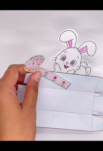 Easter Basket Craft | Treat Box | Color, Cut & Glue | Kids Craft | 10 ...