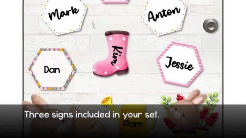 Easter Bunny Door Decor & Student Names | Editable by Clementine's