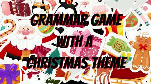 Grammar Game- Parts of Speech- Christmas Themed-learning station activity