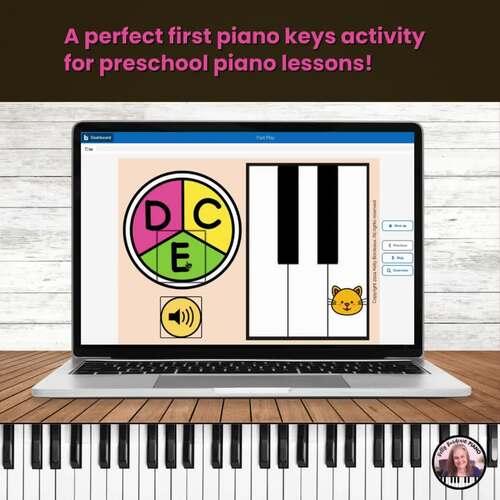 C-D-E White Piano Keys BOOM™ Cards Digital Activity for Preschool Piano ...