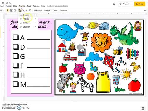 French Alphabet “I Spy” Game | Je vois, je vois | Digital Vocabulary ...