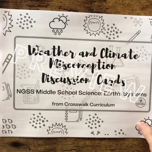 Weather and Climate Misconceptions Discussion Cards NGSS Earth Science