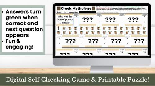 Greek Mythology Activities for Greek Gods and Goddesses in Ancient Greece