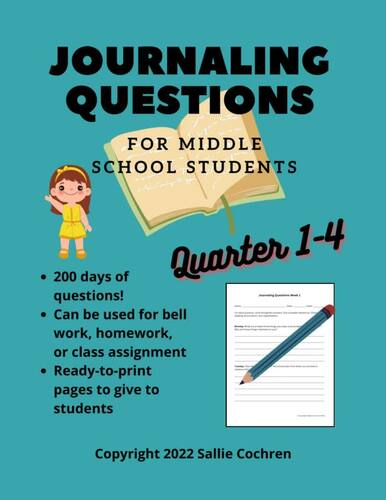 Journaling Bell Work Packets Bundle for Middle School (Quarters 1-4)