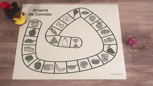 Spanish Board Game--Food Groups / Grupos de Comida by Stories by Senora