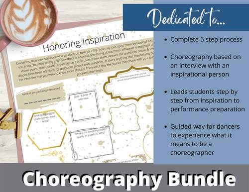 Choreography Challenges Bundle for High School 9-12 Dance DIGITAL and PDF