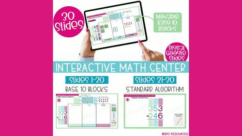 3 Digit Subtraction Regrouping Base 10 Blocks Google Slides Digital ...