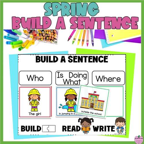 Spring Writing Vocabulary Activities Build A Sentence ESL Newcomers ...