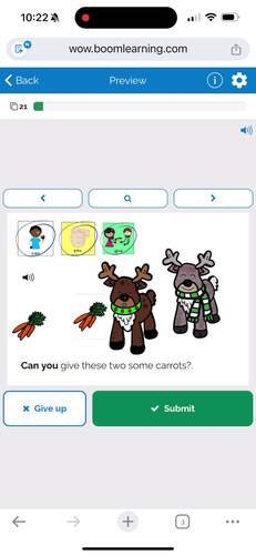 Christmas Reindeer Activities AAC Core Vocabulary Speech Therapy Autism ...