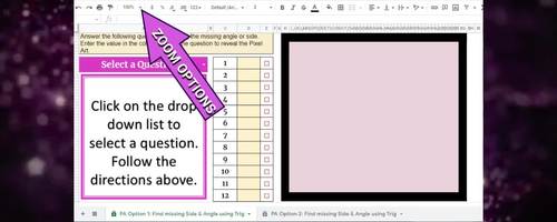 PIXEL ART (TC): Use Trig Ratio to find Missing Angle & Side (SOH CAH TOA)