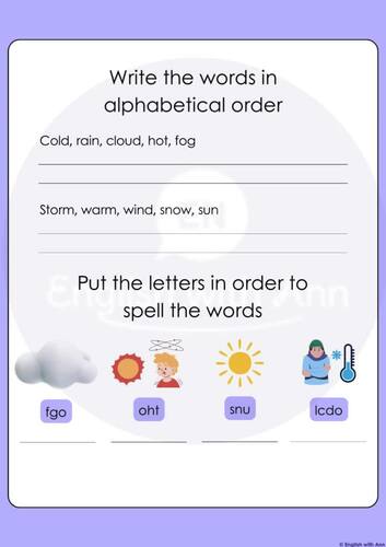 Worksheet - Weather - Printable Digital Resource + Google App | TPT