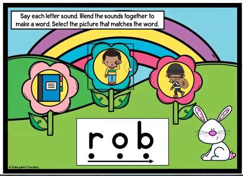 Blending CVC Words Short O Boom Cards by Suburban Teacher | TPT