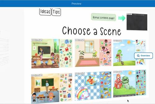 Open-Ended, Interactive School Play Scenes | Boom Cards | Speech Therapy