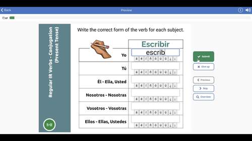 Spanish Boom Cards Regular IR Verbs Conjugation (Present Tense) +Vosotros