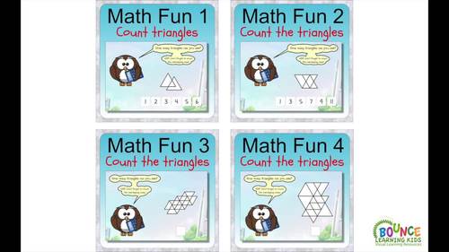 Math Fun 4: Count the triangles (BOOM distance learning math counting ...