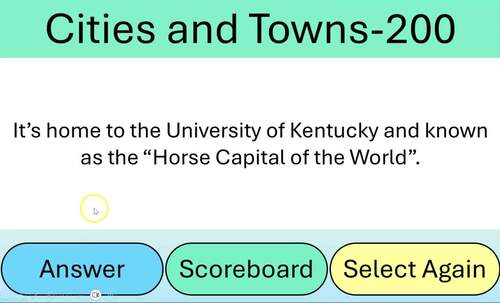 Kentucky Trivia Game Interactive PowerPoint Activity Differentiated