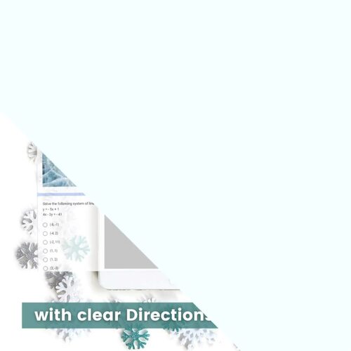 Systems of Equations - NO PREP Self-checking Winter Escape Room - Editable