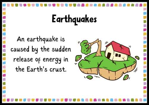 NATURAL DISASTERS: Fact Cards Hurricanes, Earthquakes, Volcanoes, Tsunamis