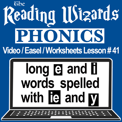 Phonics Video/Easel/Worksheets - The Two Sounds of IE & Y - Reading ...