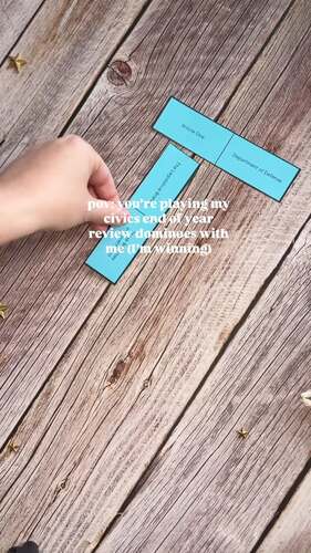 Civics End of Year Dominoes Review Game | for Civics & American Government!