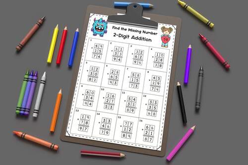 Find the Missing Number – 2-Digit / Double-Digit Addition & Subtraction ...