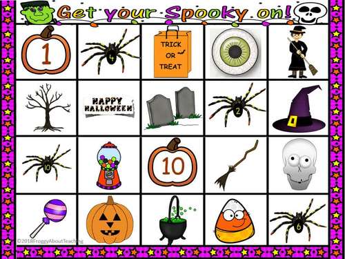 Halloween Number Bingo by Froggy About Teaching Resources | TPT