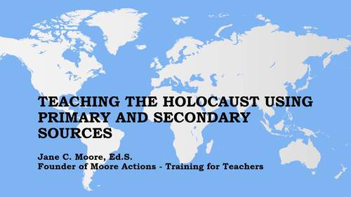 Teaching the Holocaust Using Primary Sources by Moore Actions | TPT